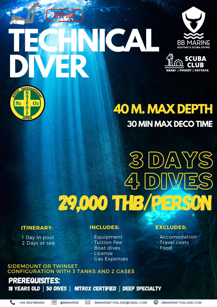 Technical Diver - BB Marine Boating and Scuba Diving คอร์สเรียนดำน้ำ ...