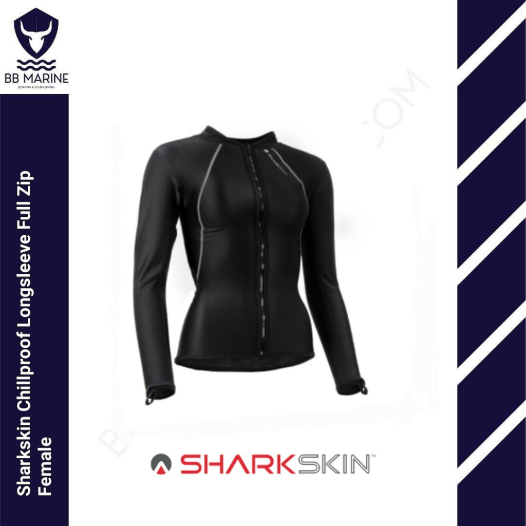 Sharkskin Chillproof Longsleeve Full Zip Female - BB Marine Boating and ...